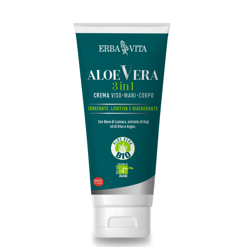 Aloe vera crema 3 in uno per viso, mani e corpo | Erba Vita